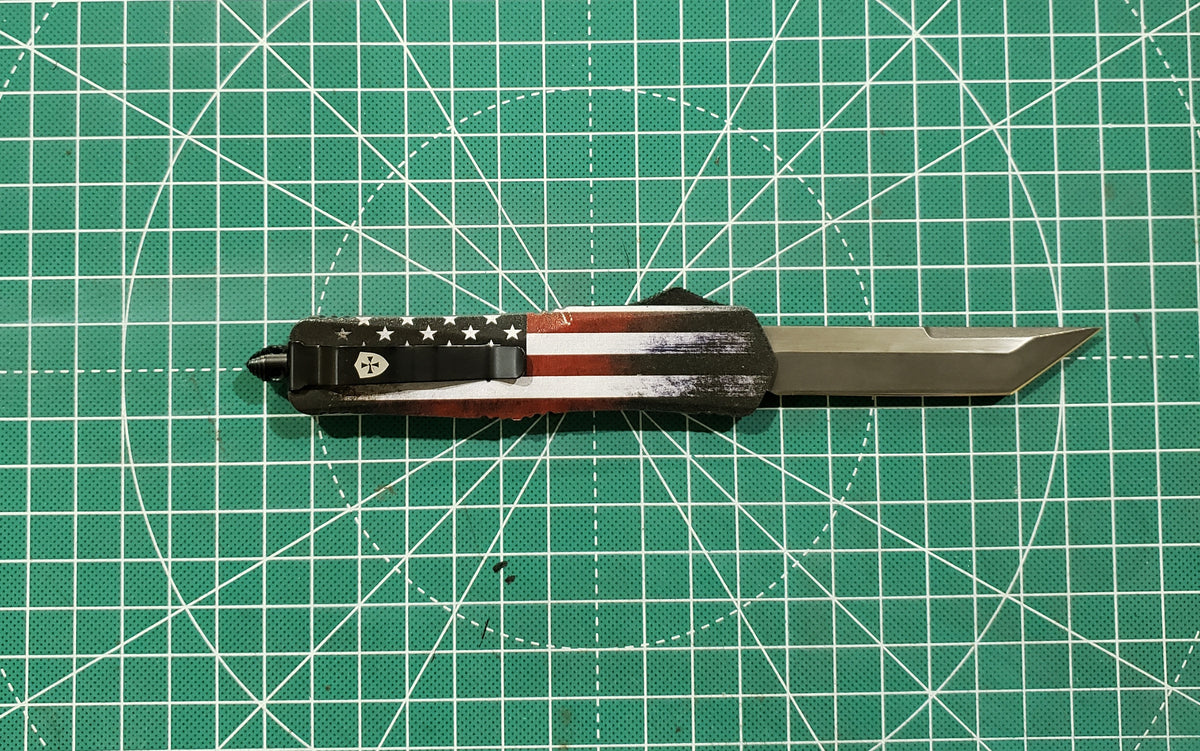 Z (RT) Large Gen I US Flag with USD2 Tanto Polished Acid Washed Blade ...